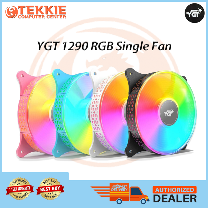 YGT 1290 RGB Single Fan Assorted color | Lazada PH