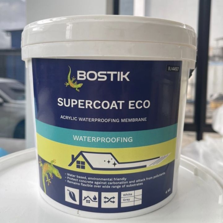 4kg Bostik Supercoat Eco Flexible Acrylic Waterproofing Membrane ...