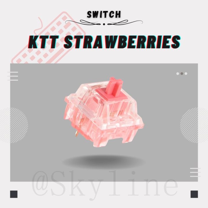 【Ready Stock】KTT Strawberry Switch Mechanical Keyboard Content Linear ...