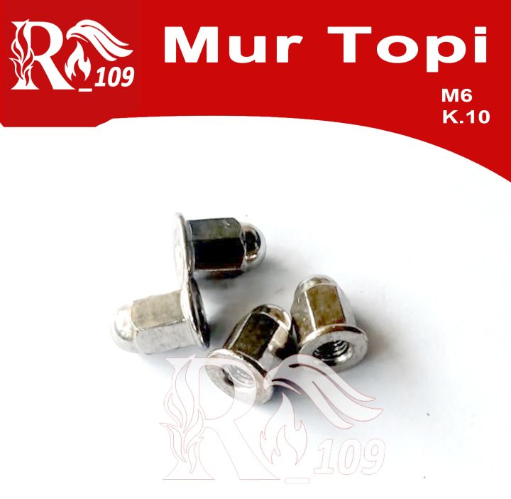 mur topi m6 cap nut kunci 10 baut 10 panjang | Lazada Indonesia
