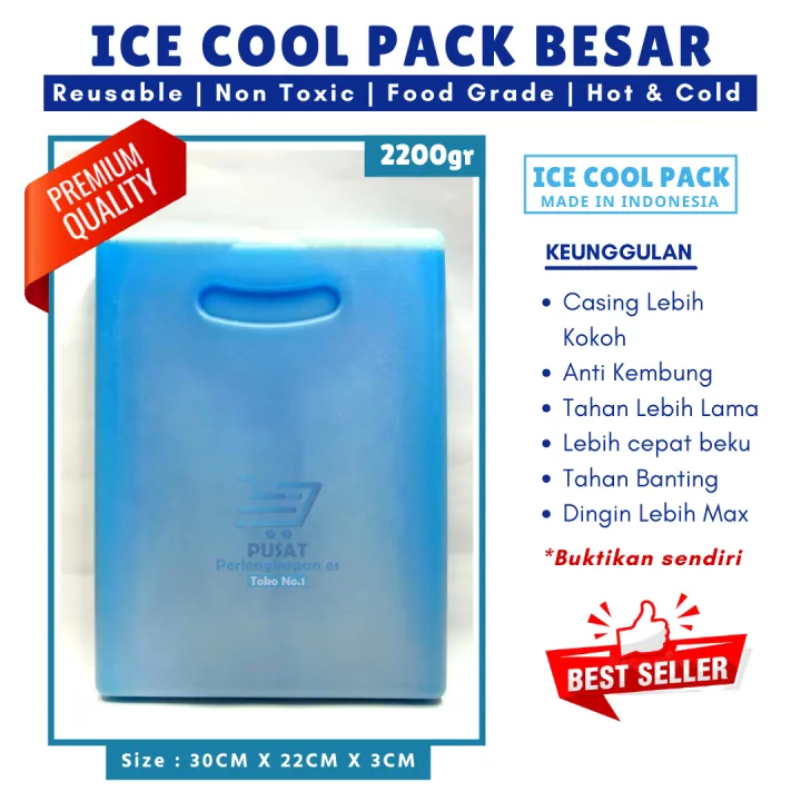 ICE GEL COOL BESAR PACK BLUE PENGGANTI ES BATU ULTRACOOL / UKURAN 30 x ...