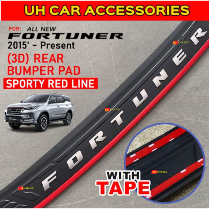 TOYOTA FORTUNER 2016-2021 REAR BUMPER PAD GUARD PROTECTOR | Lazada