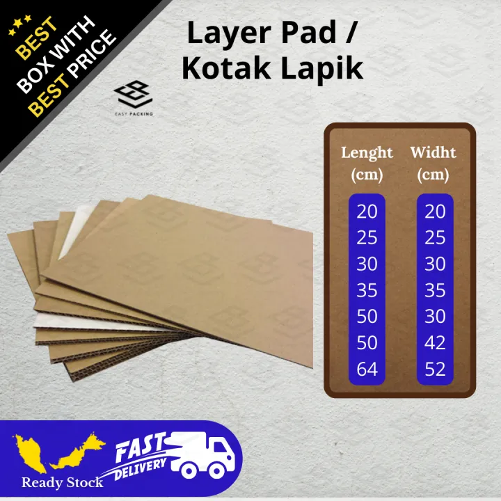 Harga Kilang ( 10pcs ) [READY STOCK] Single and Double Layer Pad Kotak Lapik Carton Box Karton ...