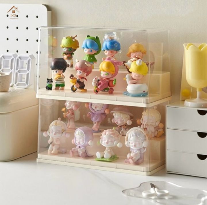 DXL Blind Box Display Stand Acrylic Figure Storage Box Transparent Doll ...