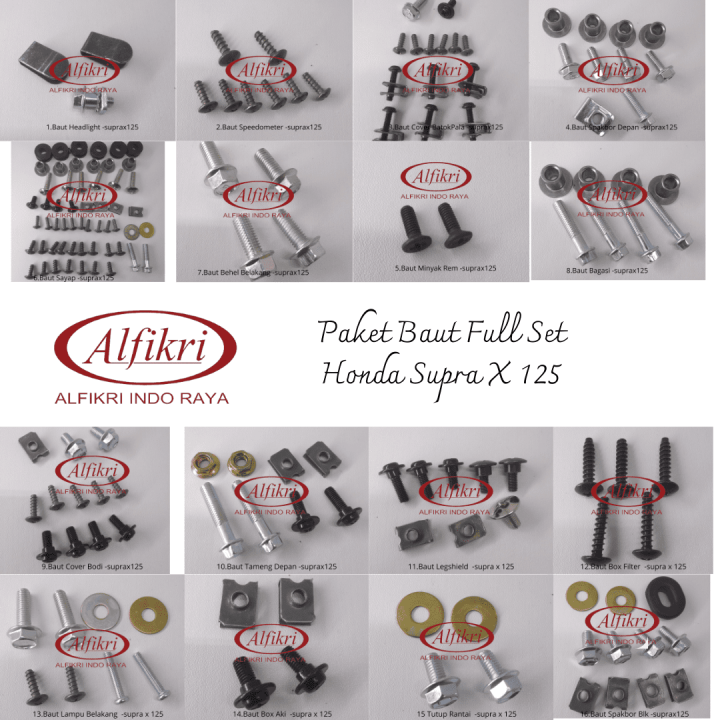 Baut Honda Supra X 125 Full Set/Batman | Lazada Indonesia