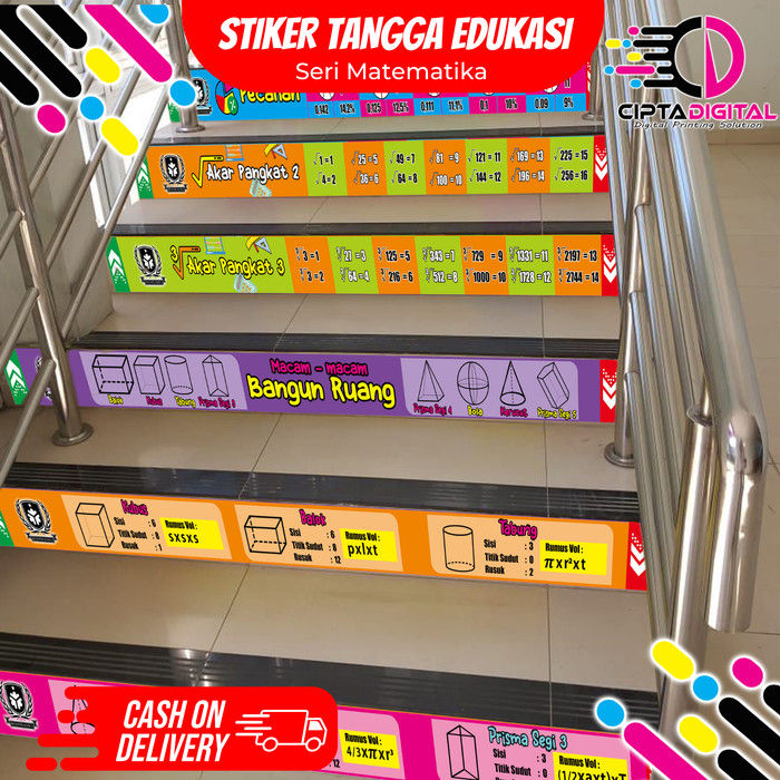 Stiker Tangga edukasi literasi Sekolah Seri Matematika | Lazada Indonesia