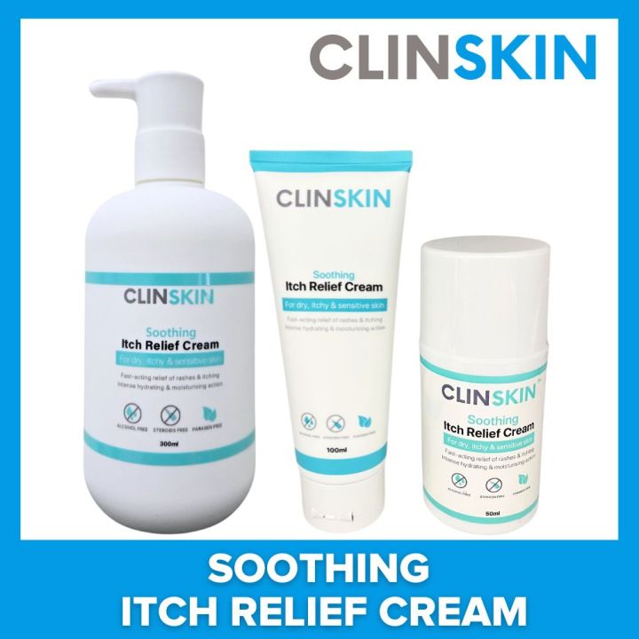 CLINSKIN Soothing Itch Relief Cream | Fast-acting itch relief hydrating ...