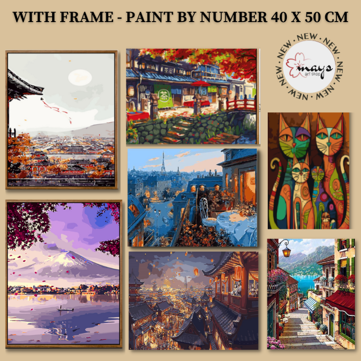 [With Frame] Paint By Number Set 40 x 50 cm Realism Edition / DIY ...