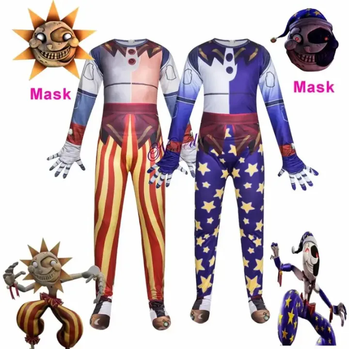 Sundrop Moondrop cosplay costume cartoon sun moon Clown Puppy cosplay ...