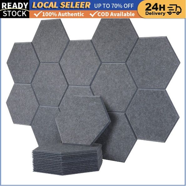 1/5Pcs Hexagon Sound Proof Foam Panel Padding Studio Acoustic Panel ...