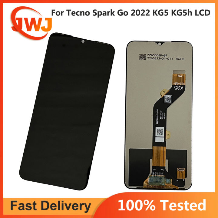 ทดสอบแล้ว6.52 "สำหรับ Tecno Spark Go 2022 KG5ชิ้นส่วนจอสัมผัสแอลซีดีของเครื่องแปลงดิจิทัล Kg5h ...