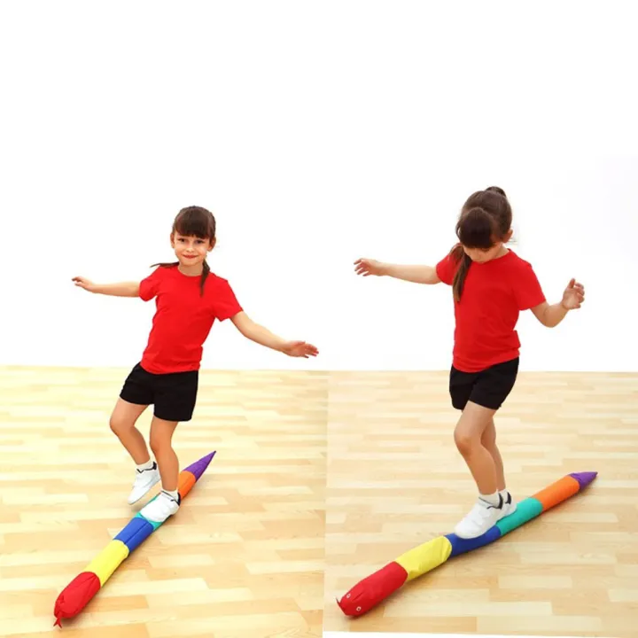 Soft Cloth Balance Training Bridge Toy Rainbow Snake Sensory ...