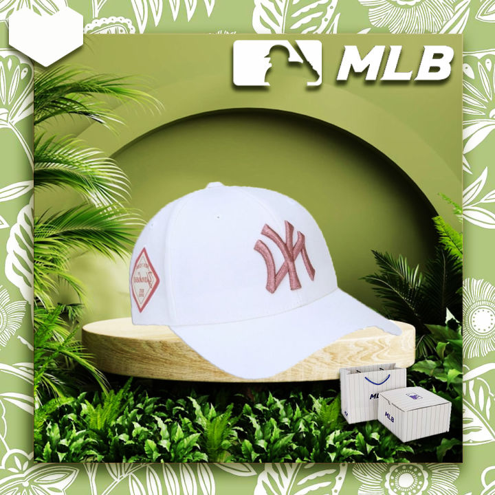 MLB หมวกเบสบอลโลโก้เพชร New York Yankees ปักสามมิติแบบปรับได้ | Lazada.co.th