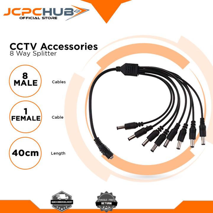 12V DC Power Supply 1 Female to 4 or 8 Male Way Octopus Splitter Plug ...