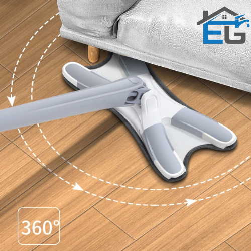 X Shape Hand Free Lazy Mop Hand Free Self Twist Mop Free Squeeze with ...