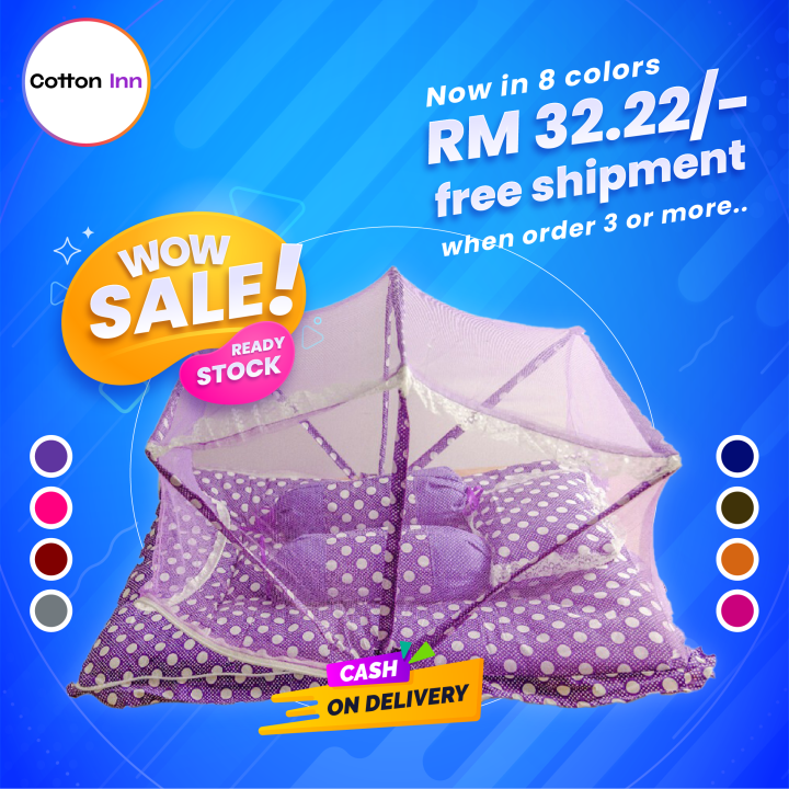 kelambu Baby Portable Bed Set-Mosquito Net-kelambu baby + tilam baby ...