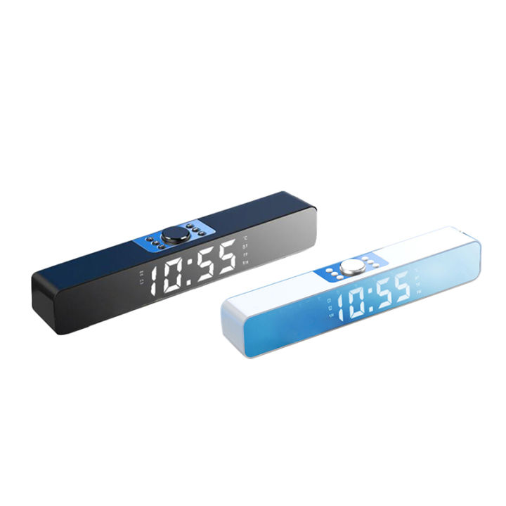 Led Sound Bar Alarm Clock Wireless Bluetooth Speaker Home Theater ...