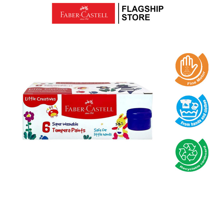 Faber-Castell Little Creatives Tempera Paints 6 colors 10ml (144106 ...