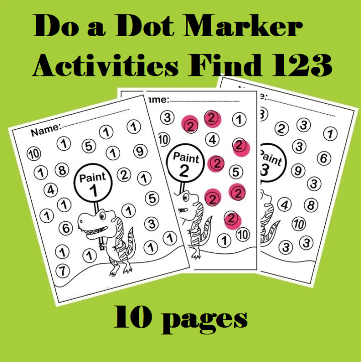 Do a Dot Marker Activities Find 123 for Preschool Activity Colouring ...