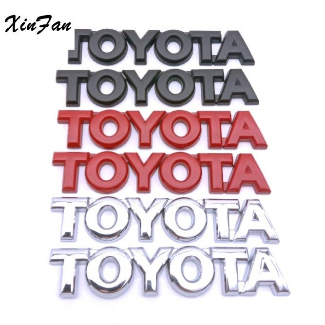 XIFNAn 1 x Metal TOYOTA Letter Logo Car Auto Rear Side Emblem Badge ...