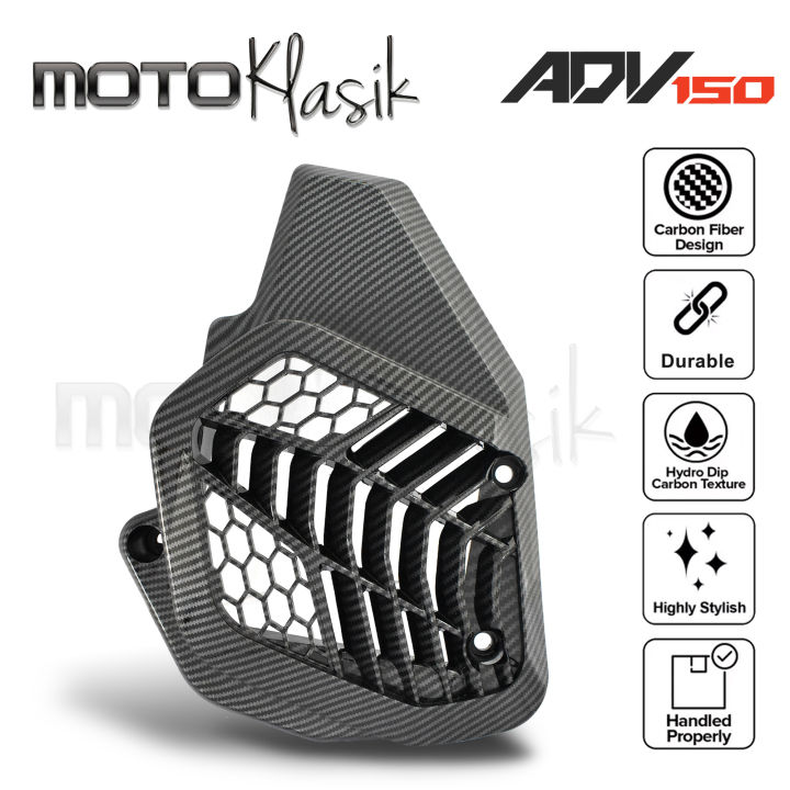 MOKOTO ADV 150 RADIATOR COVER CARBON GARNISH / ENGINE COVER FOR HONDA ...