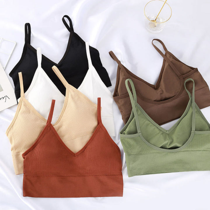 Korean U Back Bra Backless Bralette Tube Top Seamless Bras for Women 40 ...