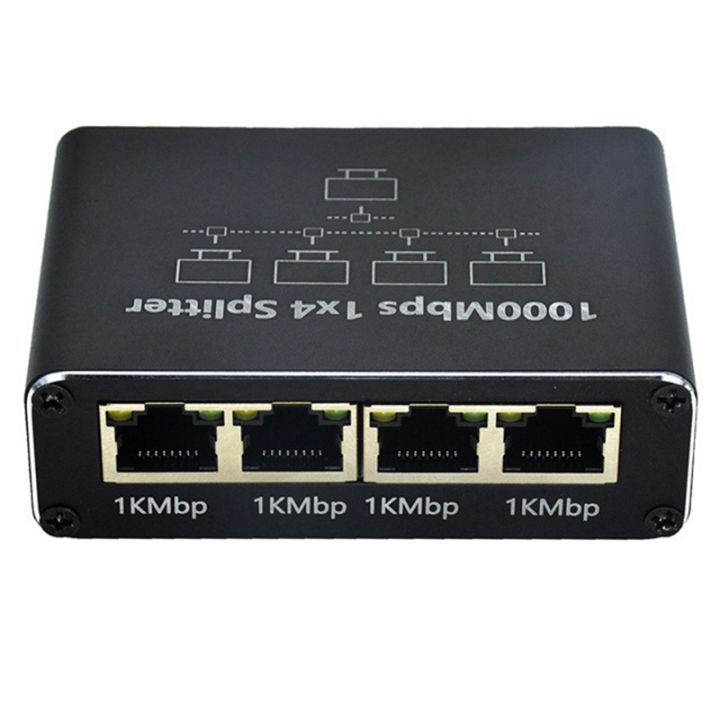 Gigabit Network Splitter 1-To-4 Network Cable Splitter RJ45 Network ...