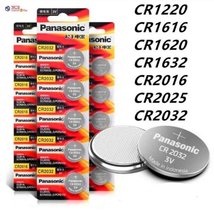 Original 1 PC Panasonic CR2032 / CR2016 / CR2025 / CR1220 / CR1632 / CR1620 / CR1616 Lithium 3V ...