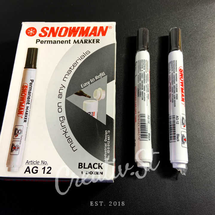 Spidol Permanen / Permanen Marker Snowman AG-12 | Lazada Indonesia
