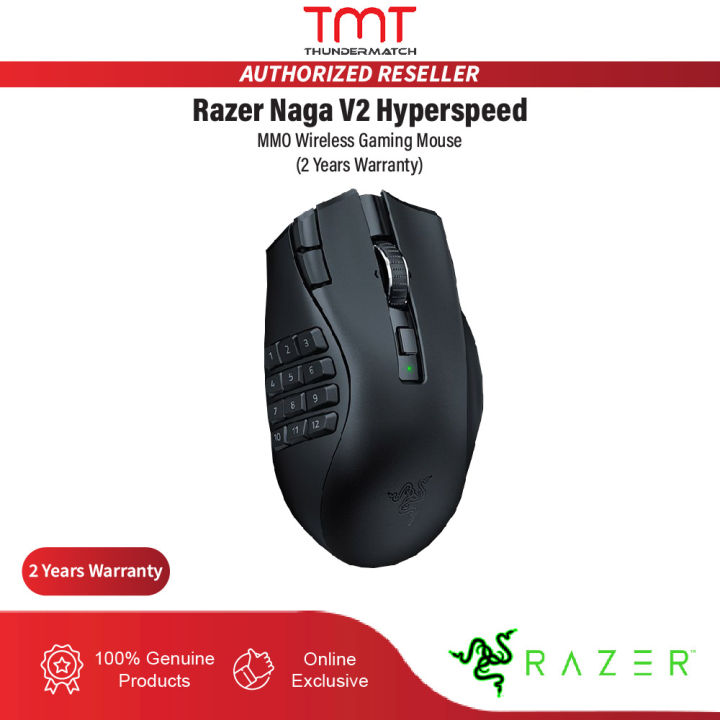 Razer Naga V2 Pro / V2 Hyperspeed MMO Wireless Gaming Mouse (2 Years ...