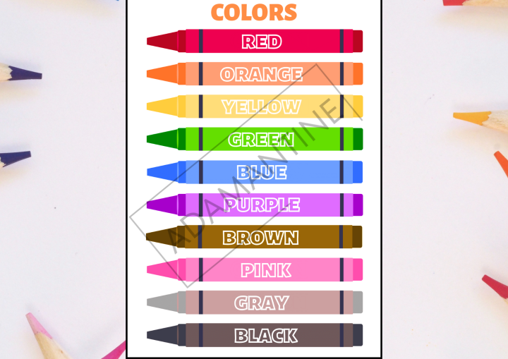 Kid's Educational Wall Chart / Shapes and Colors / Laminated Poster, A4 ...