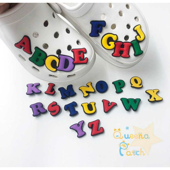 Jibbitz Colorful Alphabet And Numbers Charm Pins For Crocs Shoes/Bags ...