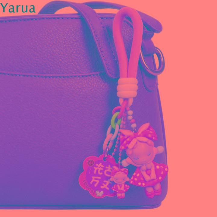 YARUA ลูกปัด พวงกุญแจตุ๊กตาการ์ตูน หวาน ตลก ที่ห้อยกุญแจรถ การ์ตูน แขวน ...