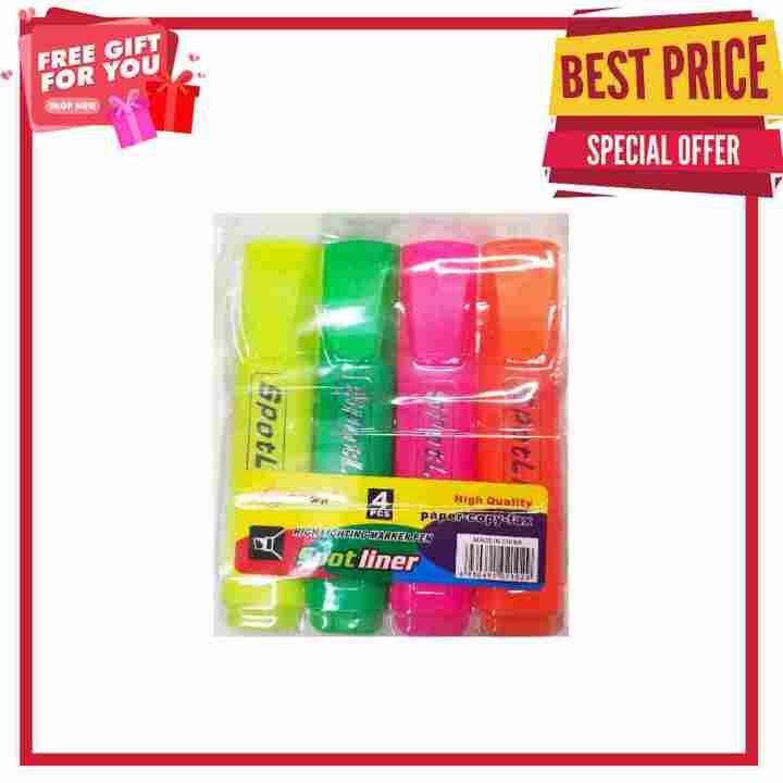 Spot Liner Highlighter 4 pcs/pack | Lazada PH