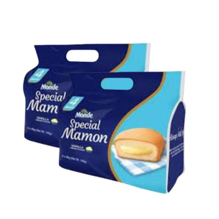 Monde Special Mamon with Vanilla Cream Filling 48g x 4 - Pack of 2 ...