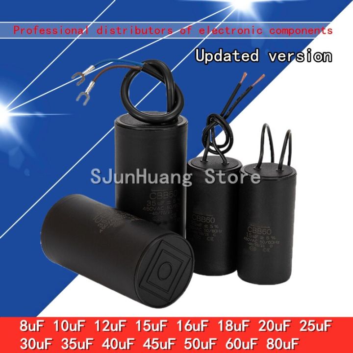 Upgrade Motor Run Capacitors CBB60 450VAC 8uF 10uF 12uF 15uF 16uF 18uF ...