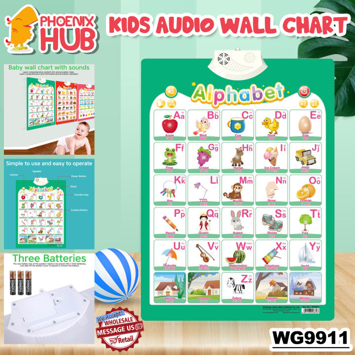 Phoenix Hub Talking Educational Wall Sound Chart ABC Alphabet / Numbers ...