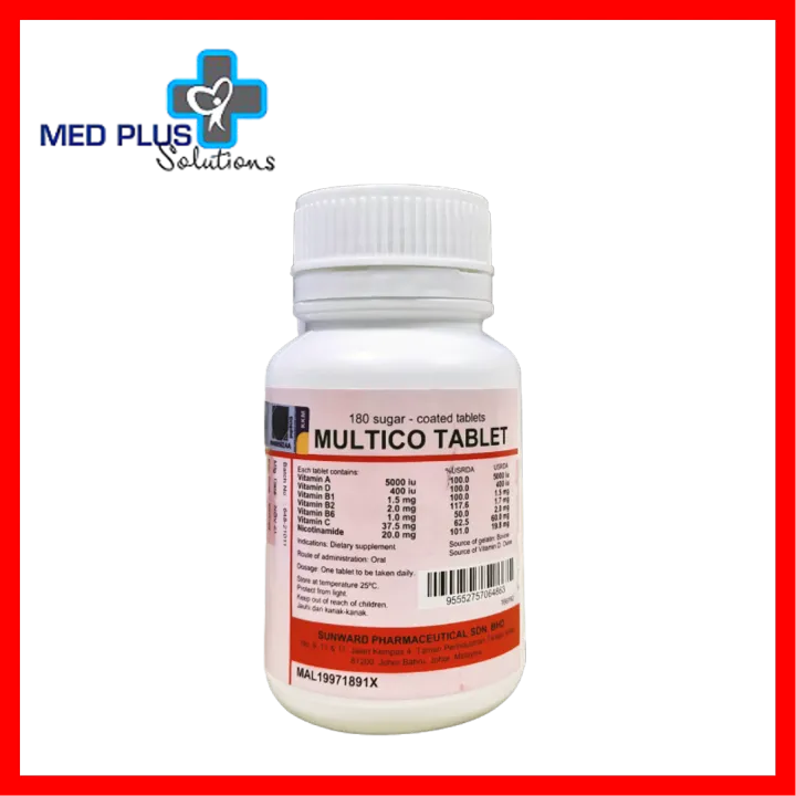 Sunward Multico Tablets 180's Tabs (EXP: 3/2028) | Lazada