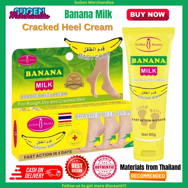 Authentic 💯 Aichun Beauty 🍌👣 BANANA MILK CRACKED HEEL CREAM for Rough ...