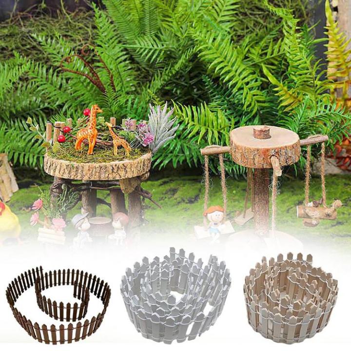 Pagar Taman Mini Pagar Piket Kayu 35 inci Bekalan Taman Peri Hiasan ...