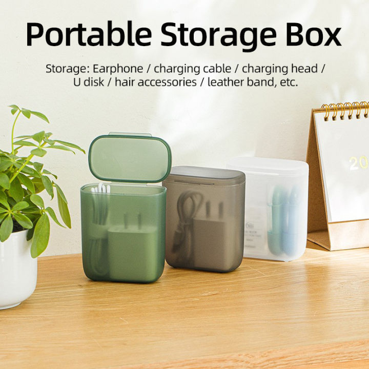 Wire Cable Storage Box Portable Travel Headphone Jewelry Coin Organizer ...