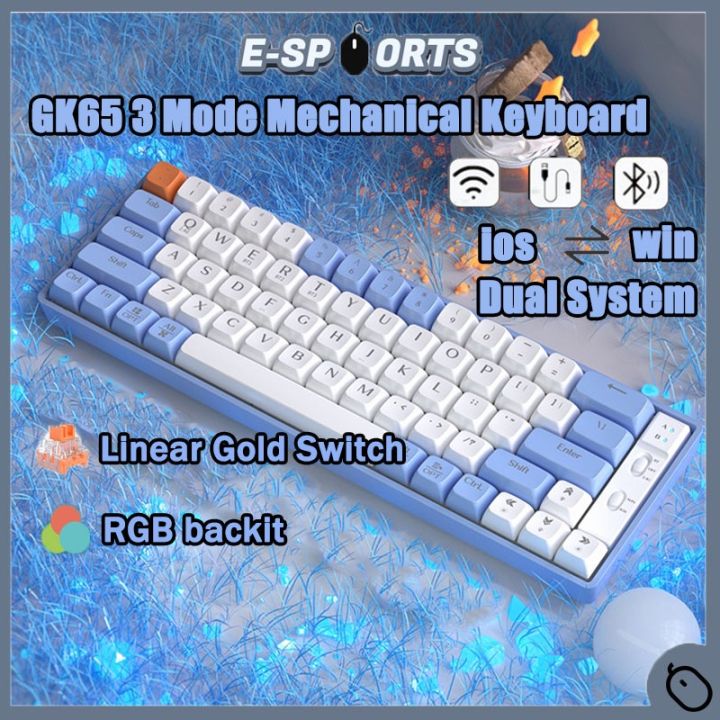 LANGTU GK65 Mechanical keyboard 3 mode hotswap Mechanical keyboard RGB ...
