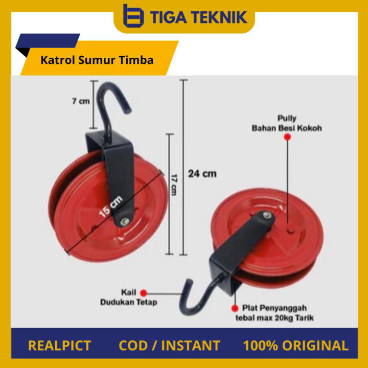 Katrol Sumur Multifungsi - Katrol Kerekan Timba Sumur dll | Lazada ...