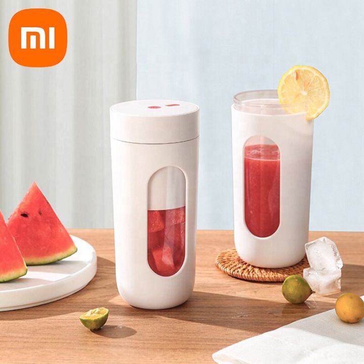 XIAOMI Portable Juicer Cup Rechargeable 300ML Fruit Cup Wireless Fruit ...