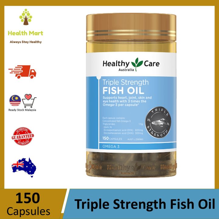 HEALTHY CARE Triple Strength Fish Oil (150 Capsules) | Lazada