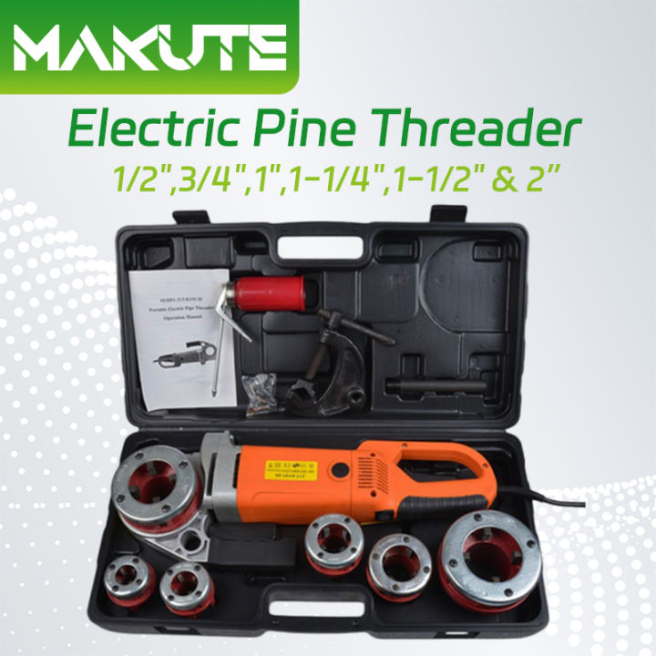 Handheld power drive kit, pipe threading machine and 1/2 inch to 2 inch ...