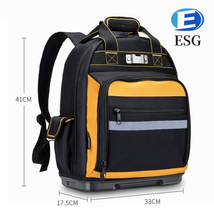 Rugged Tool Backpack Bag with Tool Organiser,Electrician Tool Bag Quick ...