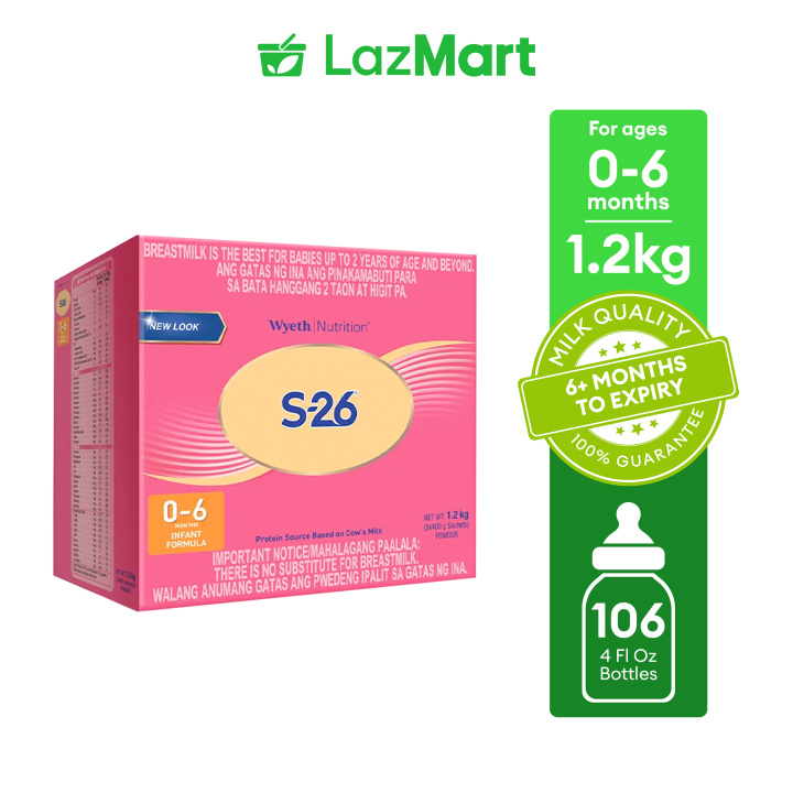 Wyeth® S-26® ONE Infant Formula for 0-6 Months Bag in Box 1.2kg x 1 ...