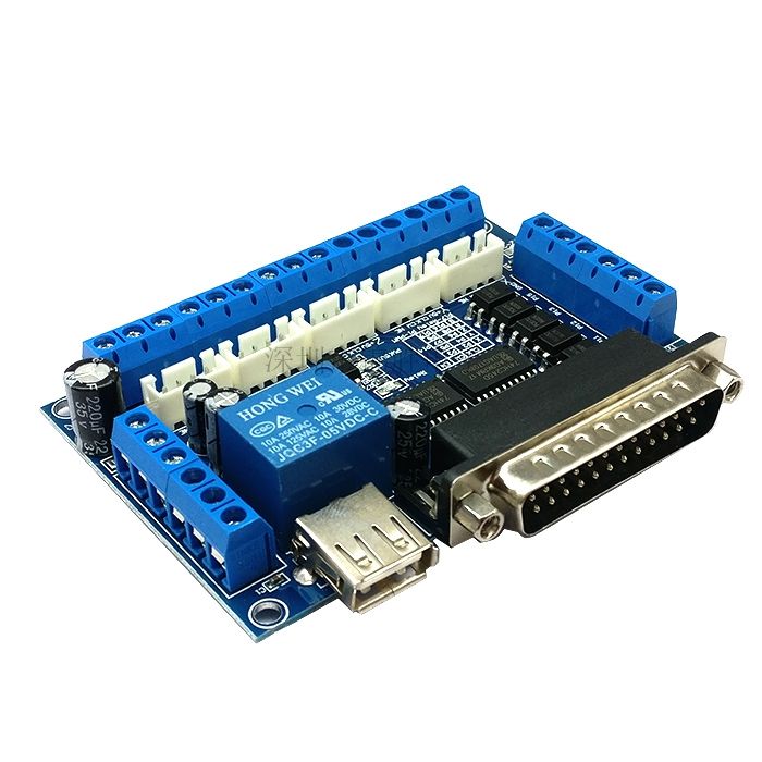 Mach3 Engraving Machine Cnc 5 Axis Stepping Motor Driver Interface Control Board With Optical