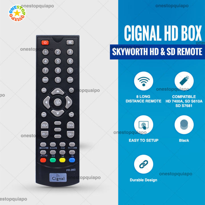 OSQ Replacement Cignal Remote Control for HD Box Skyworth HD and ...